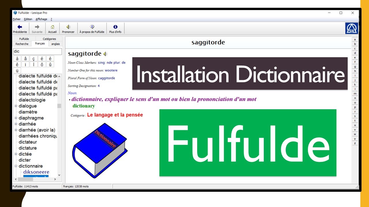 Installer un dictionnaire de Fulfulde (Fulah, Fulani, Peulh, Pulaar ...
