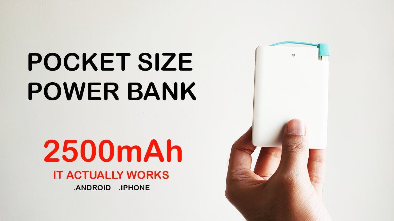 Pocket Size 2500mAh Power Bank | Ultra Slim Power Bank, Credit Card ...