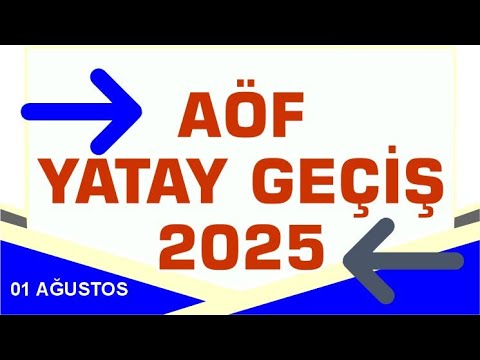 AÖF Yatay Geçiş 2025 Anadolu Üniversitesi Açıköğretim Fakültesi
