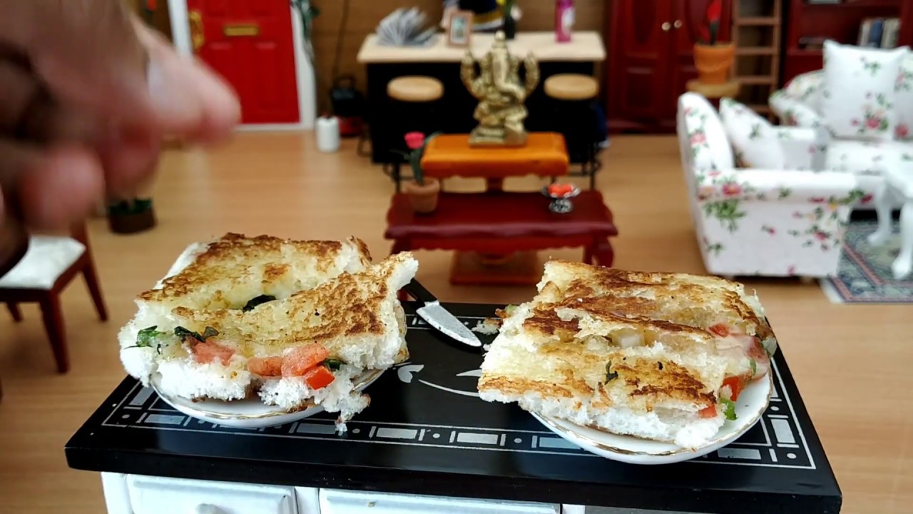 Grilled Mini Cheese Sandwich | Miniature Bread Sandwich | Tiny Kitchen ...