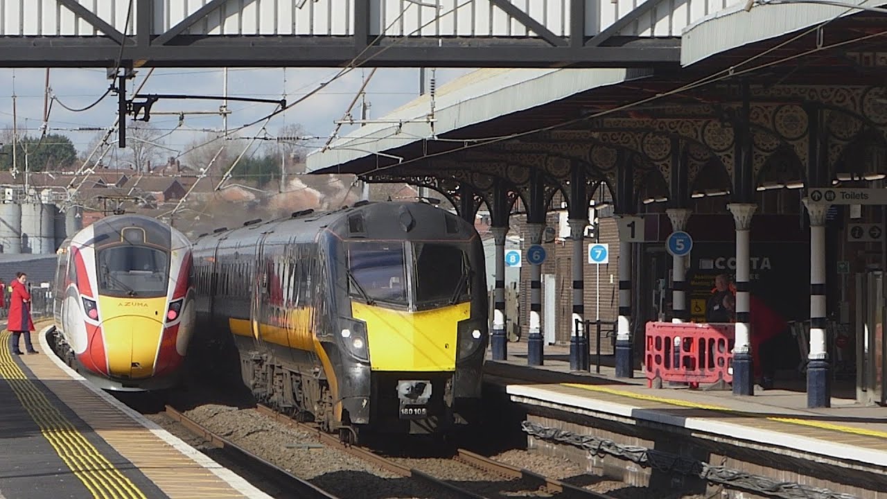 Grand Central Class 180 passes Grantham (7/3/23) - YouTube