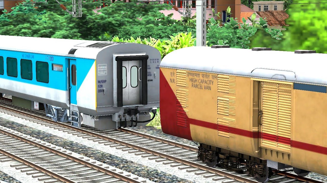 HOG 7 Electric Engine Coupling Satabdi Coach To Utkrisht Parcel Van ...