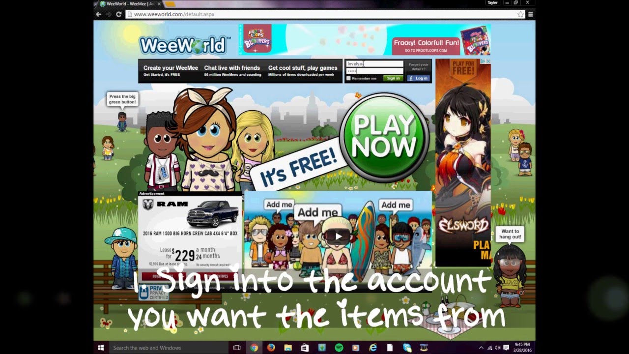 WeeWorld :: How To Glitch Your WeeMee (March 2016) - YouTube