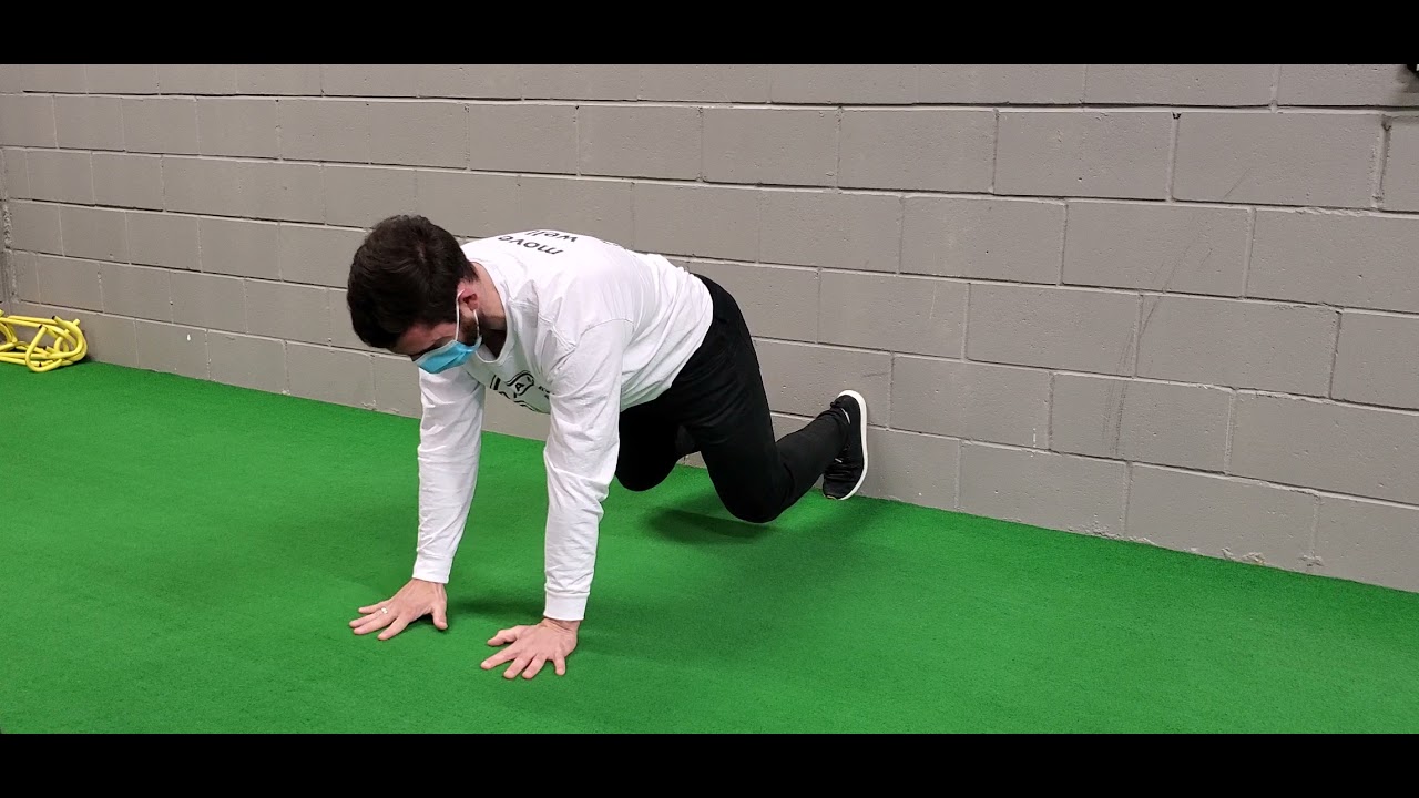 Heels On Wall Bear Position Shoulder Taps - YouTube