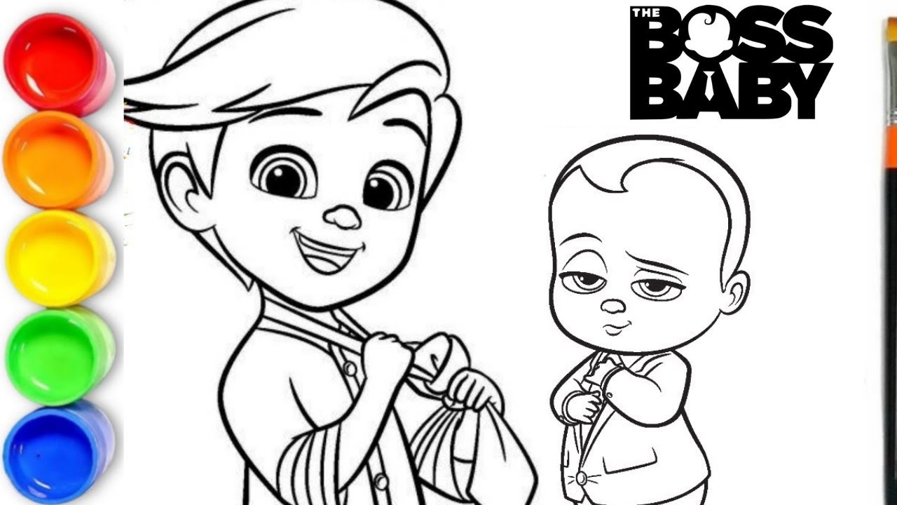How to draw Boss Baby Step By Step | Boss Baby and His Brother Drawing ...