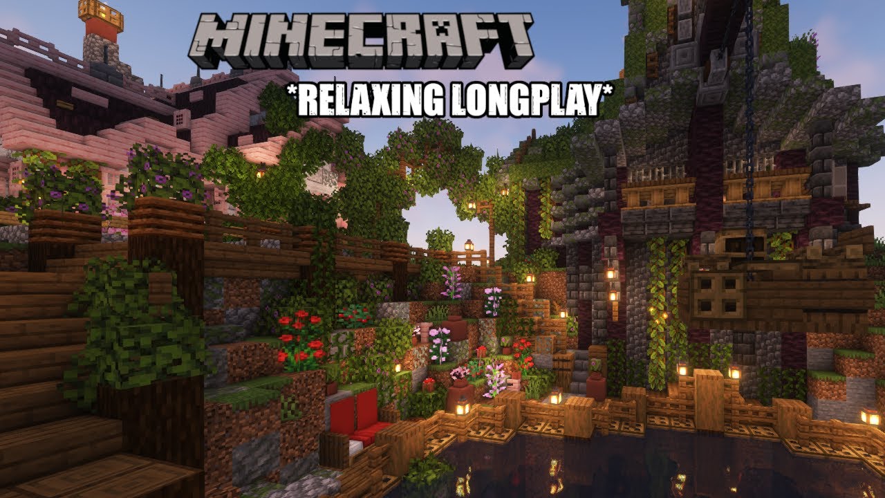 Minecraft Relaxing Longplay - DECORATING and GARDENING (No Commentary) 1.20 - YouTube