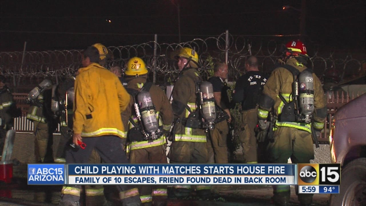 Child playing with matches starts house fire - YouTube