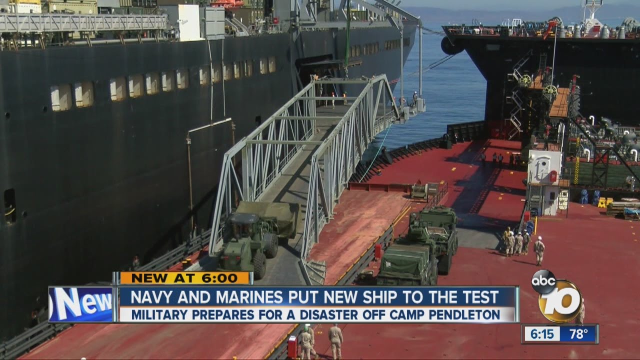 Navy and Marines test out new ship that will aid in natural disaster ...
