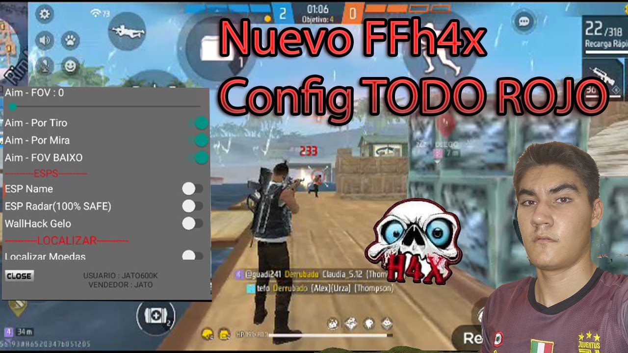 Como usar el nuevo ffh4x v119 TODO ROJO Config y QUE ACTIVAR - YouTube