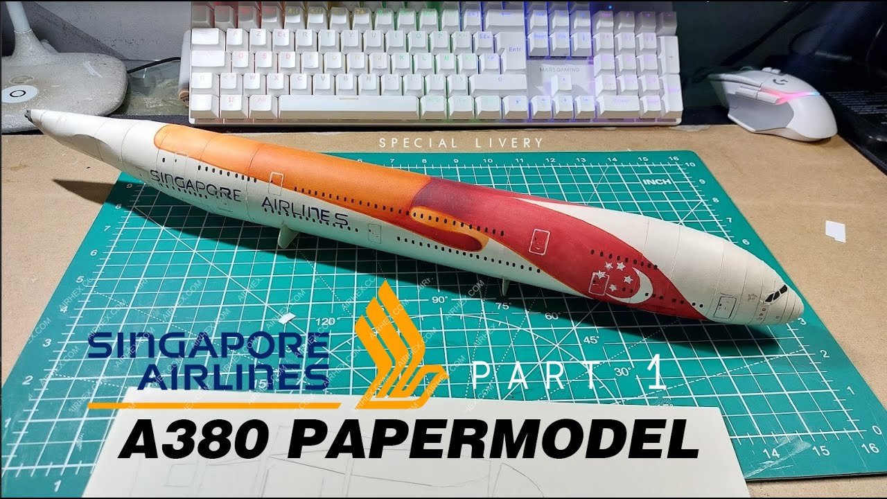 A380 Singapore Airlines Paper model part 1 #a380 #airbus #singapore # ...