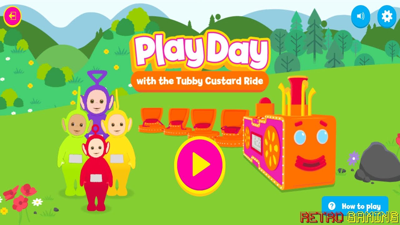 Teletubbies | Play Day with the Tubby Custard Ride | Retro Gaming - YouTube