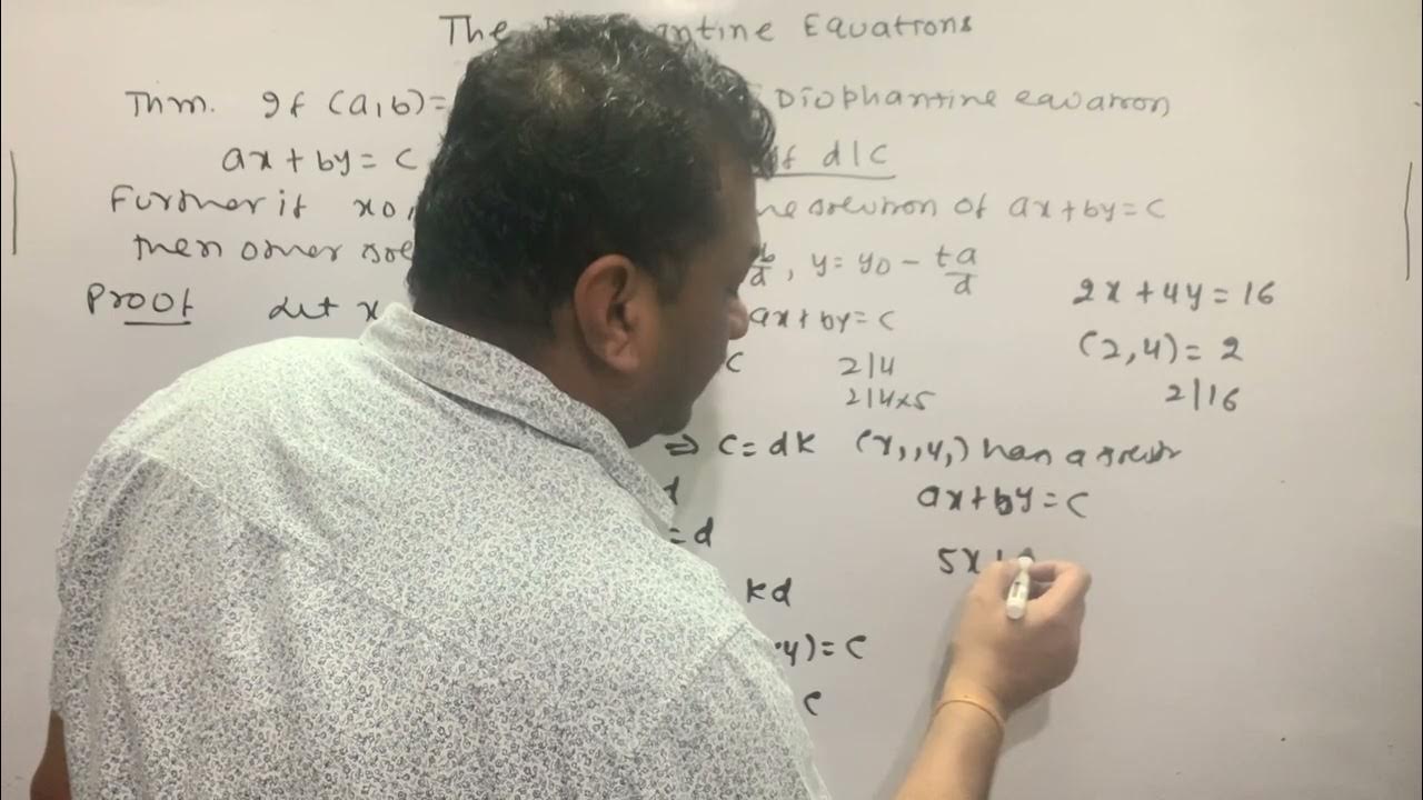 Linear Diophantine Equations If Ab D Then Ax By C Has A Solution Iff C Dlecture 33