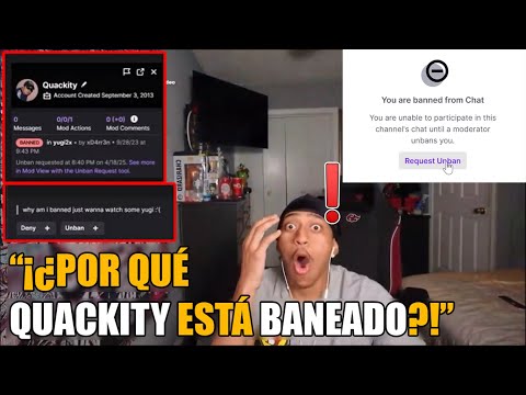 ❗ Streamer descubre EN VIVO que QUACKITY estaba BANEADO de su canal 😳🤯 (perdió COLABORACIÓN) 🔴