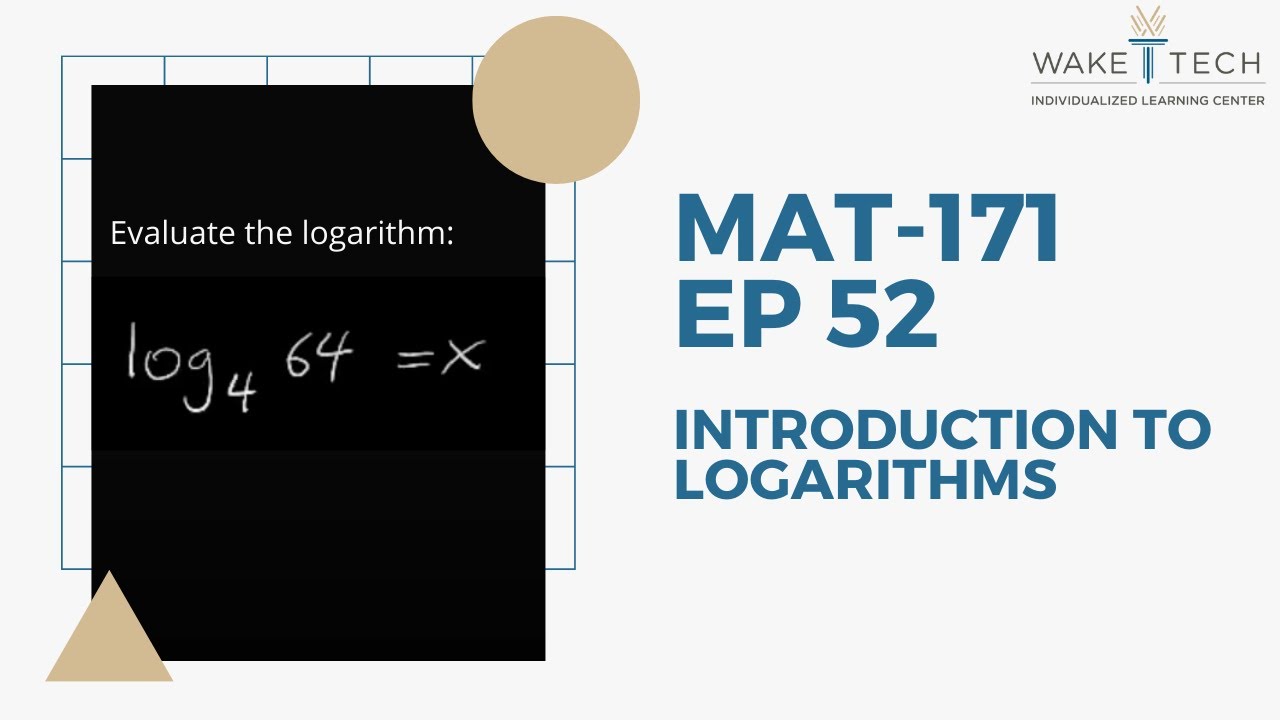 MAT 171 - EP 52 - Introduction to Logarithms - YouTube
