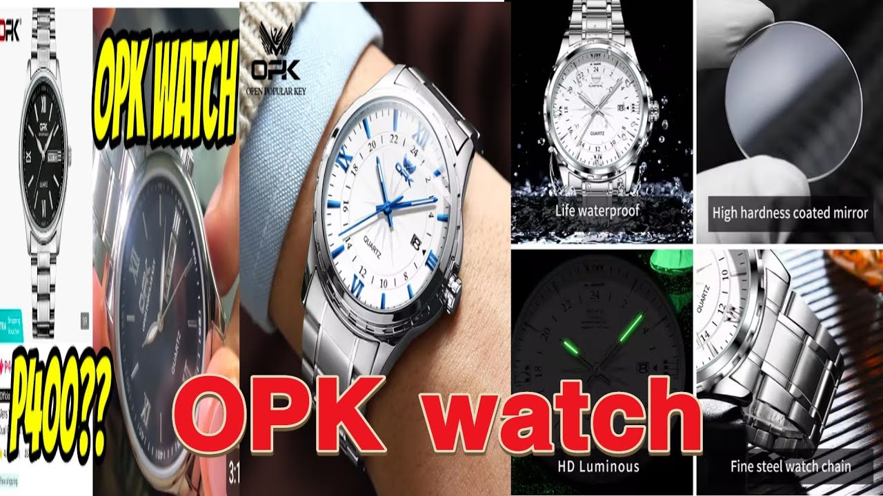 OPK WATCH QUICK REVIEW | OPK Brand Steel Belt Dual Calendar Men's ...