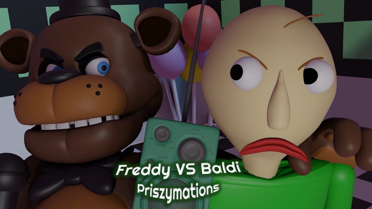 FNAF Freddy VS Baldi's Basics SFM - YouTube