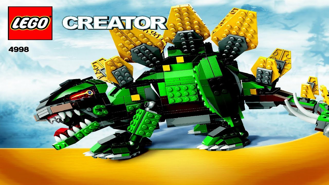 LEGO instructions - Creator - 4998 - Stegosaurus (Book 1) - YouTube