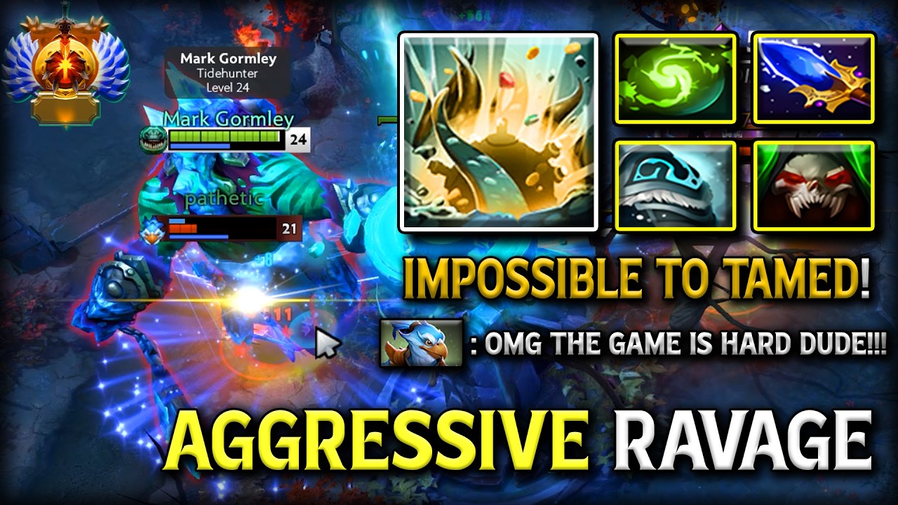 ULTRA AGGRESSIVE RAVAGE MONSTER Offlane Tidehunter | Aghs Scepter ...