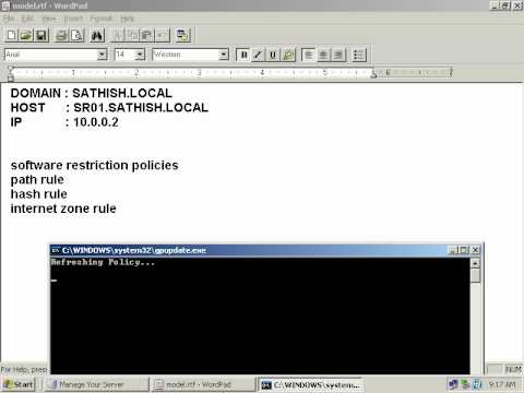 GROUP-POLICY-SOFTWARE-RESTRICTION-POLICIES.avi - YouTube