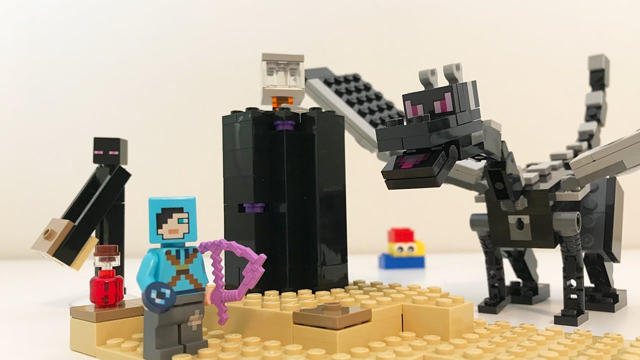 LEGO Minecraft: "The End Battle" Speed Build (set 21151) - YouTube