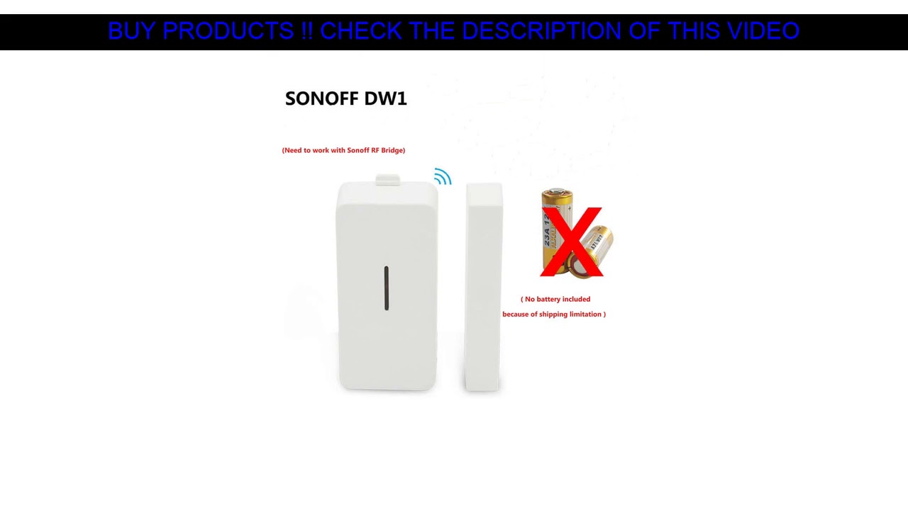 Promo Sonoff DW1 5pcs Door Window Alarm Sensor Wireless Magnetic Door ...