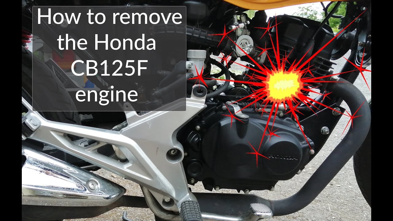 HONDA CB125F Engine Rebuild #2. Remove small motorcycle engine from ...