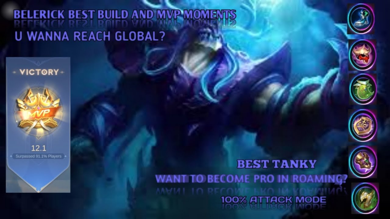 BELERICK 100%BROKEN||BELERICK BUILD||BEST TANKY ||MOBILE LEGEND BANG ...