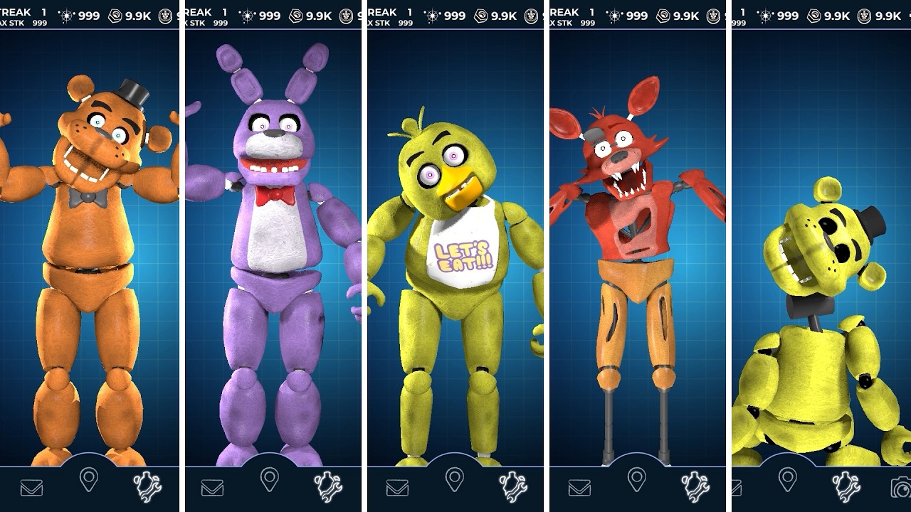 FNAF Beta Animatronics Workshop Animations - YouTube