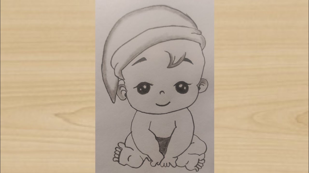 How to draw cute little baby boy। pencil drowing step by step. - YouTube