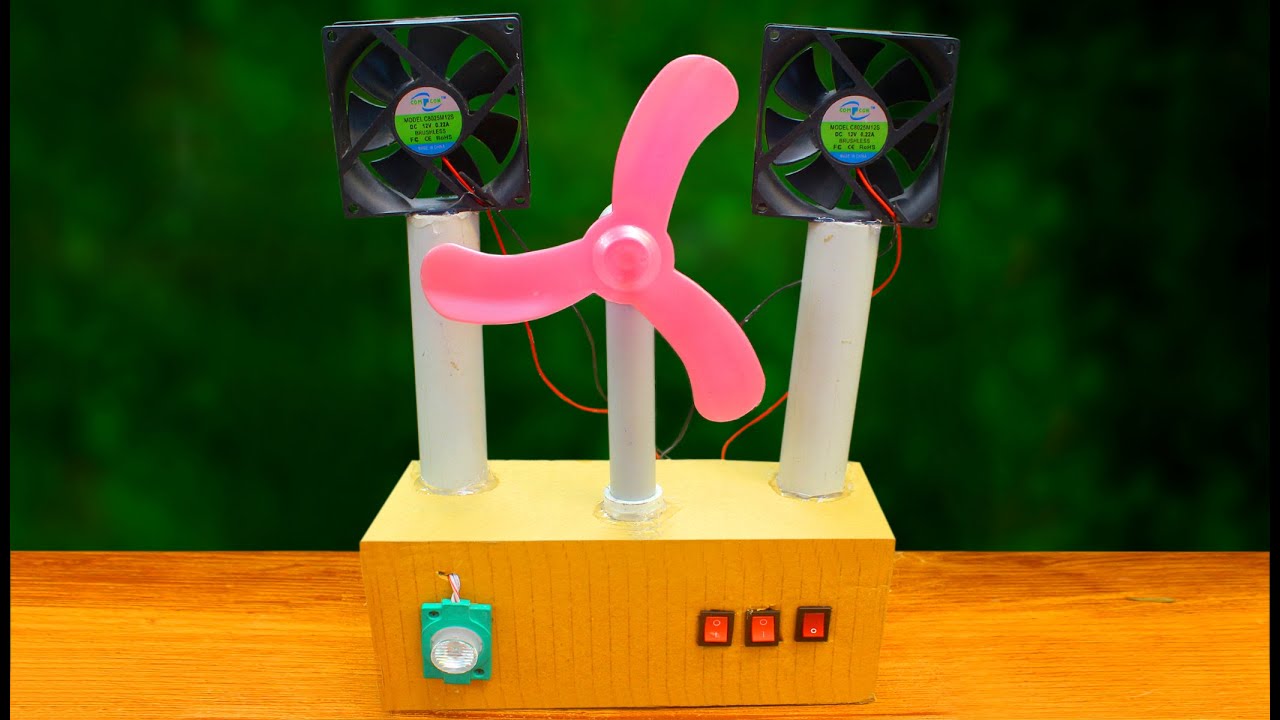 How to make a simple cooler at home using DC motor cardboard - cooler ...