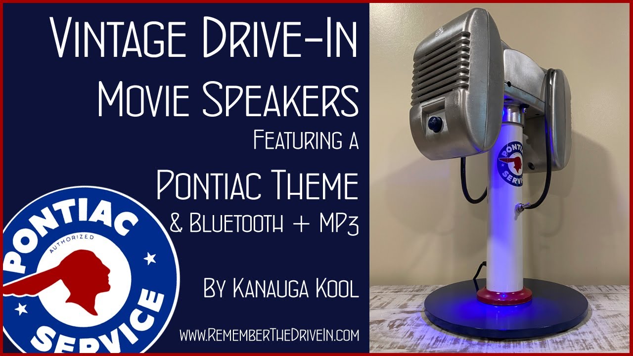 Vintage Drive-In Speakers Restored With a Pontiac Theme, Bluetooth, MP3 ...