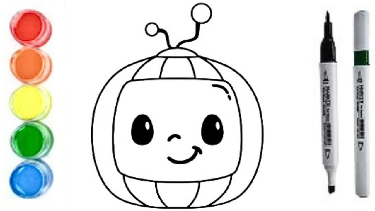 Menggambar dan mewarnai COCO MELON untuk anak anak dan balita | easy ...