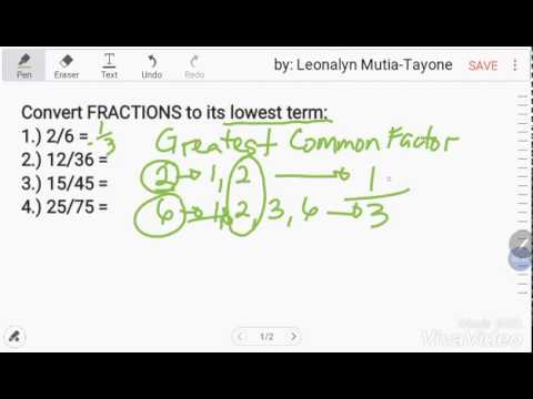 Convert Fractions to its lowest term and How to find Greatest Common ...