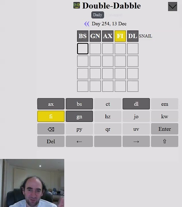 Wordle with letters PAIRED-UP?! (Double-Dabble puzzle for 13 Dec 24 ...