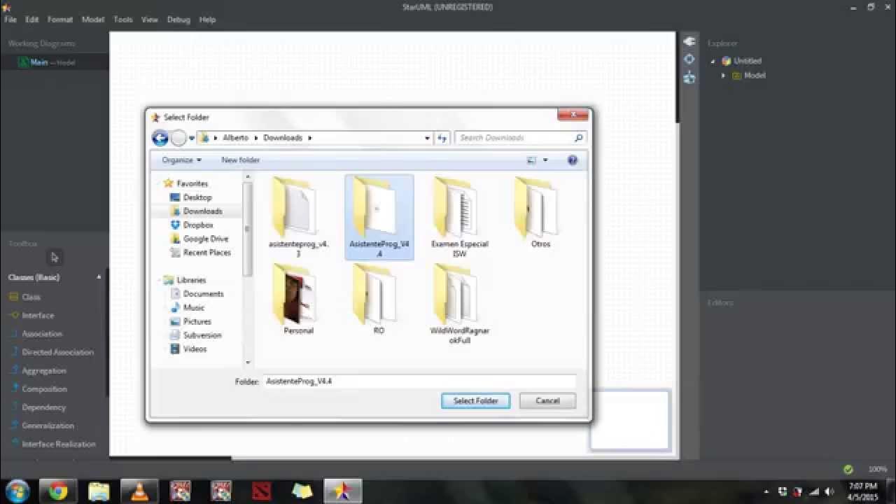 StarUML revese code Java to UML - YouTube