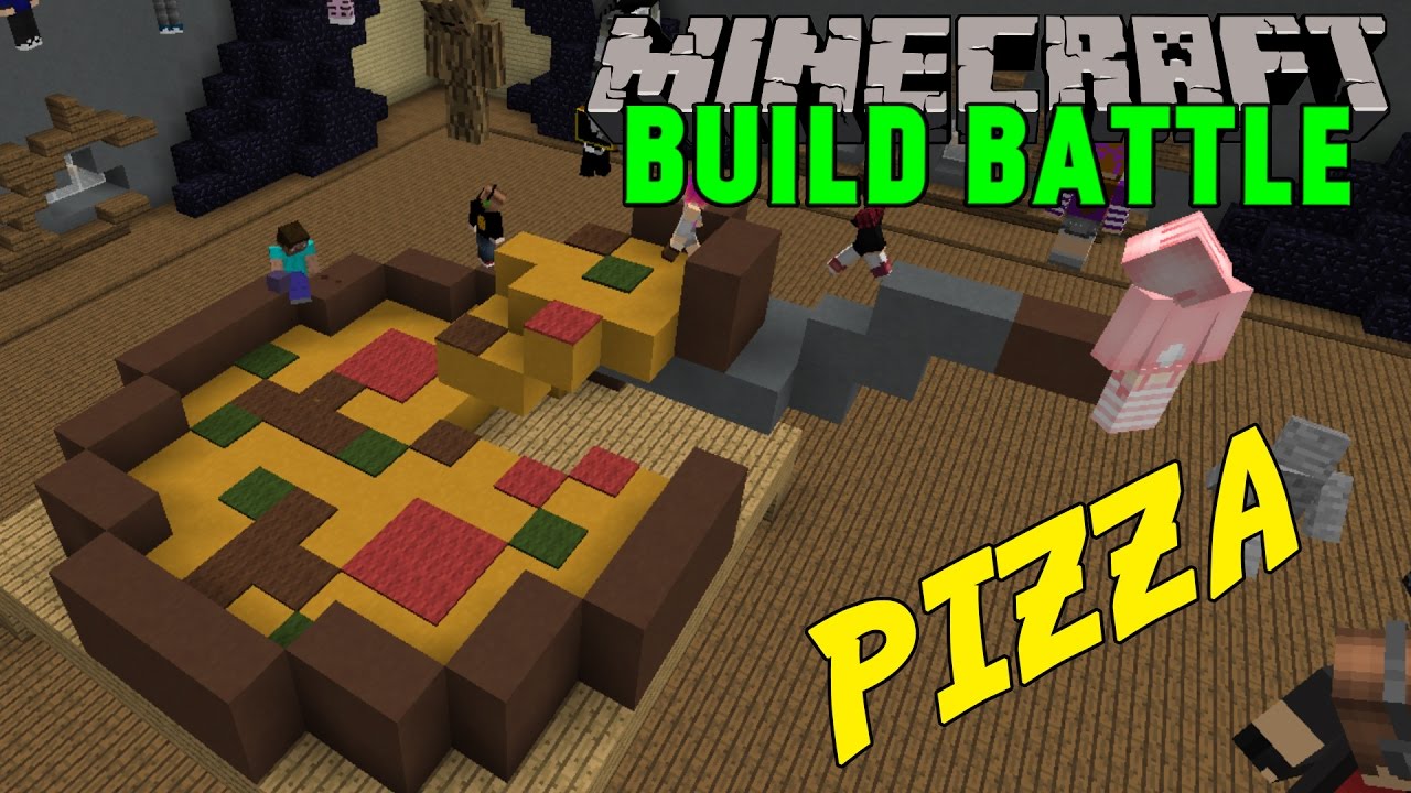 Minecraft | EN OSTIG PIZZA | Team Build Battle Minigame på Svenska ...