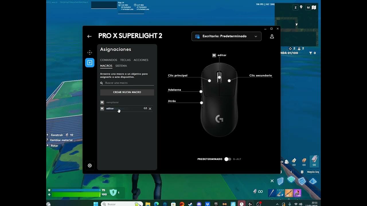 MACROS con logitech g HUB - YouTube
