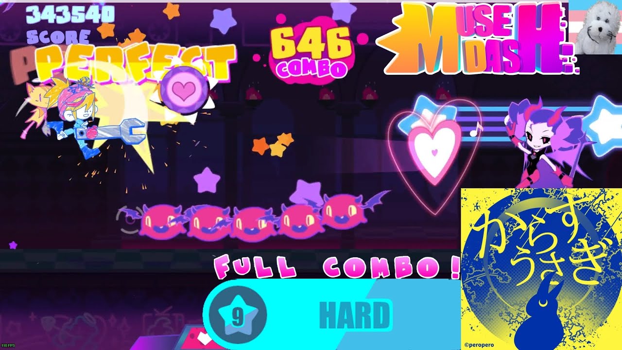 Muse Dash | Crow Rabbit | Hard 9★ | Full Combo - YouTube