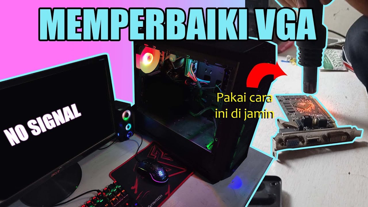 Nyoba Benerin VGA yang rusak | gt 210 no display - YouTube