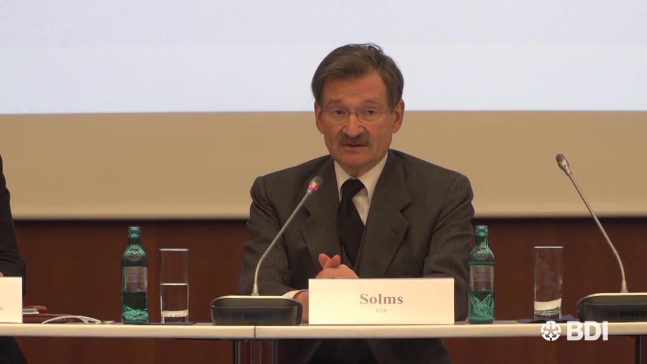 Dr. Hermann Otto Solms: Interview auf der BDI/PwC-Steuertagung - YouTube