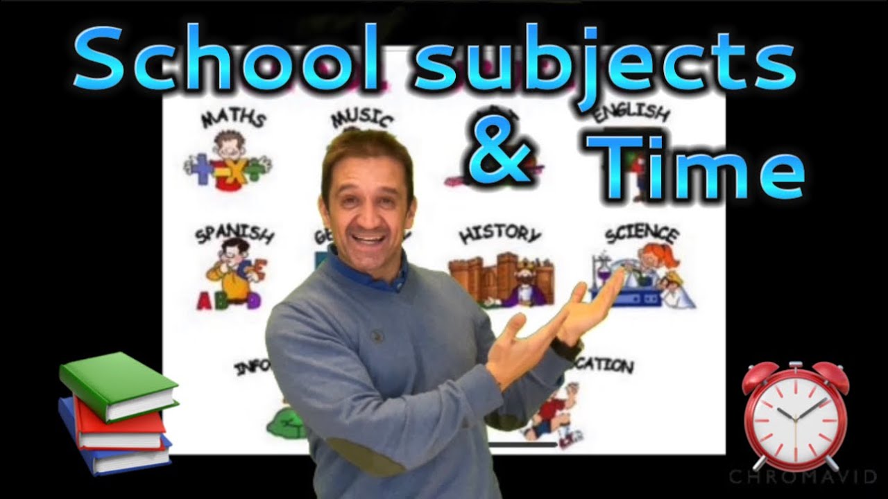 📚School Subjects & Time⏰Inglés para niños.A qué hora es cada asignatura ...