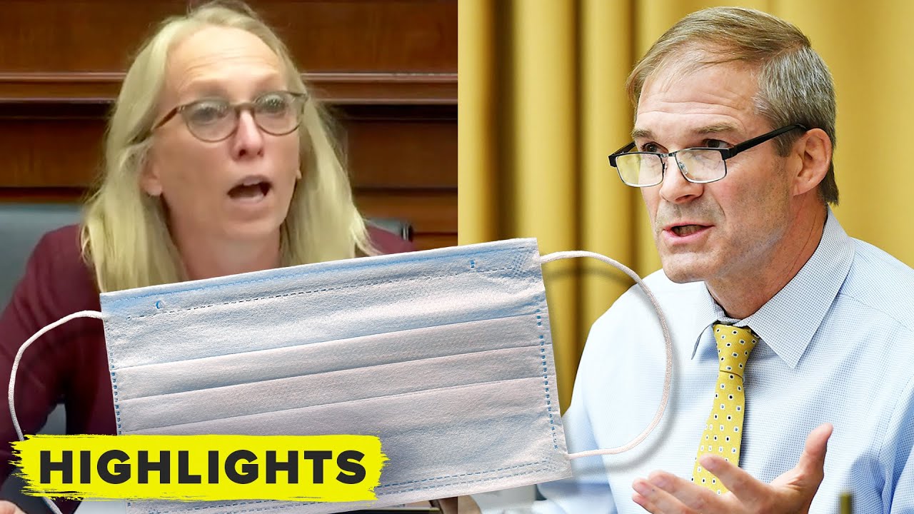 Watch Congress fight, yells PUT YOUR MASK ON! at Jim Jordan - YouTube