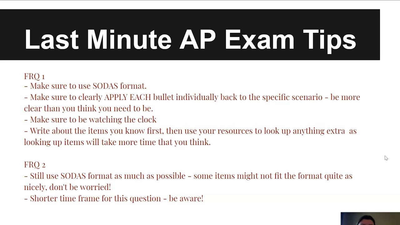 AP test Tips 2020 - YouTube