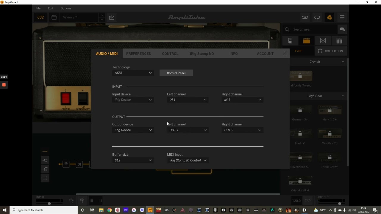 Amplitube 5, basic audio settings - YouTube