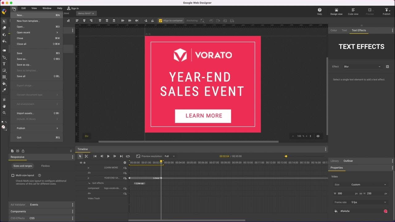 Animated GIF Overview - Google Web Designer - YouTube
