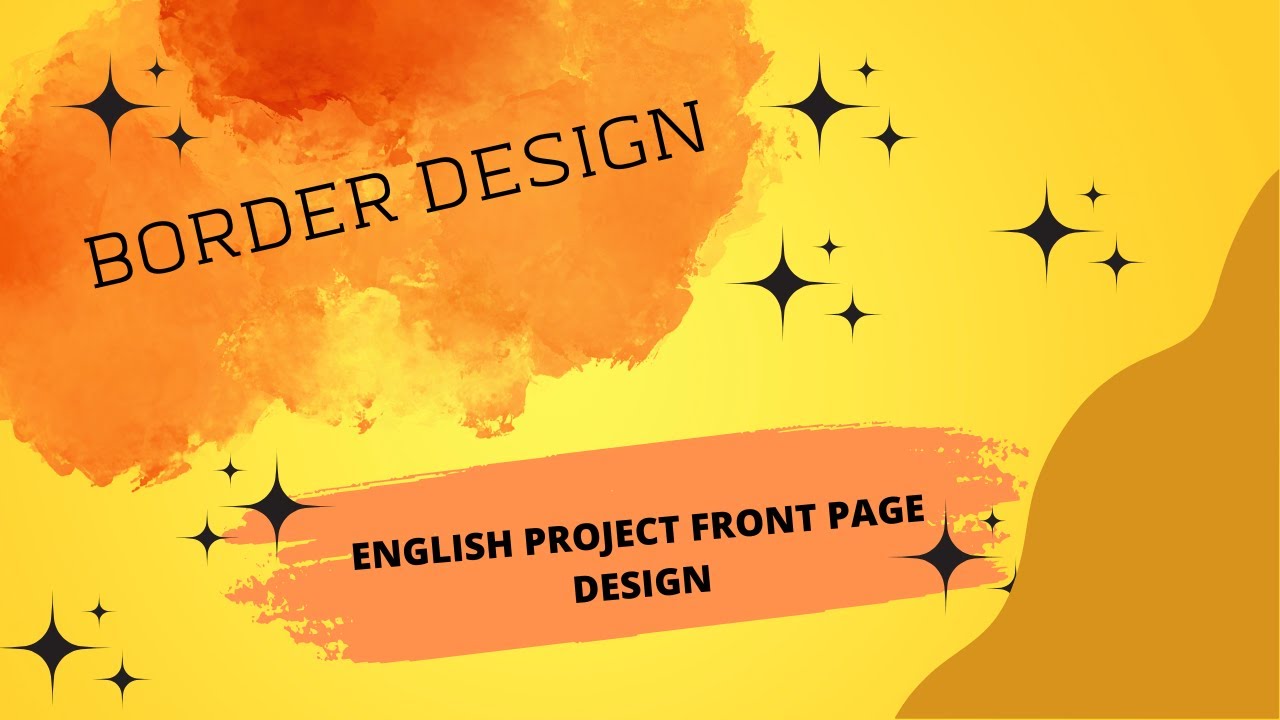 English Project Design | English Project Front Page Design | Assignment ...