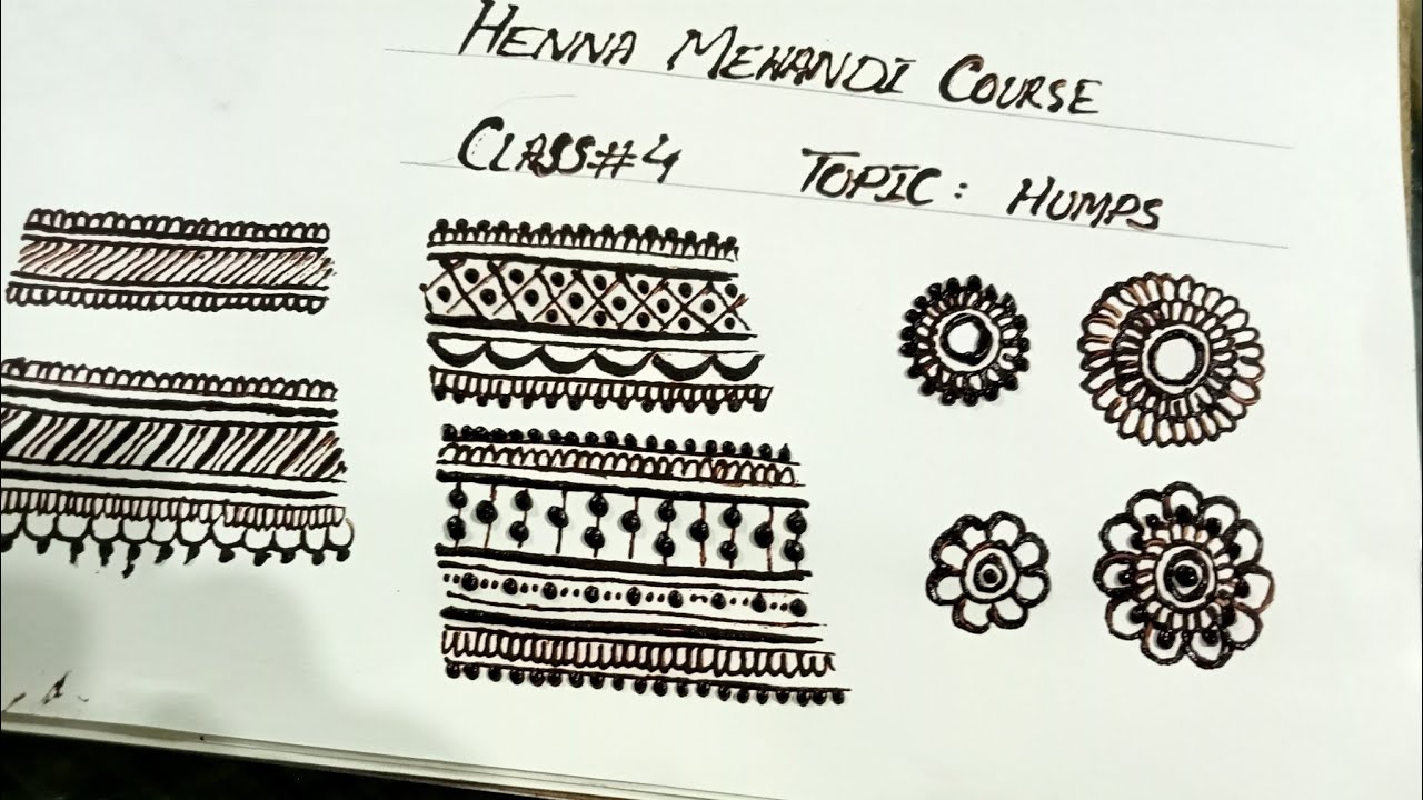 Henna Mehandi course for beginners|Class#4 |Topic:Humps|Mehandi course ...