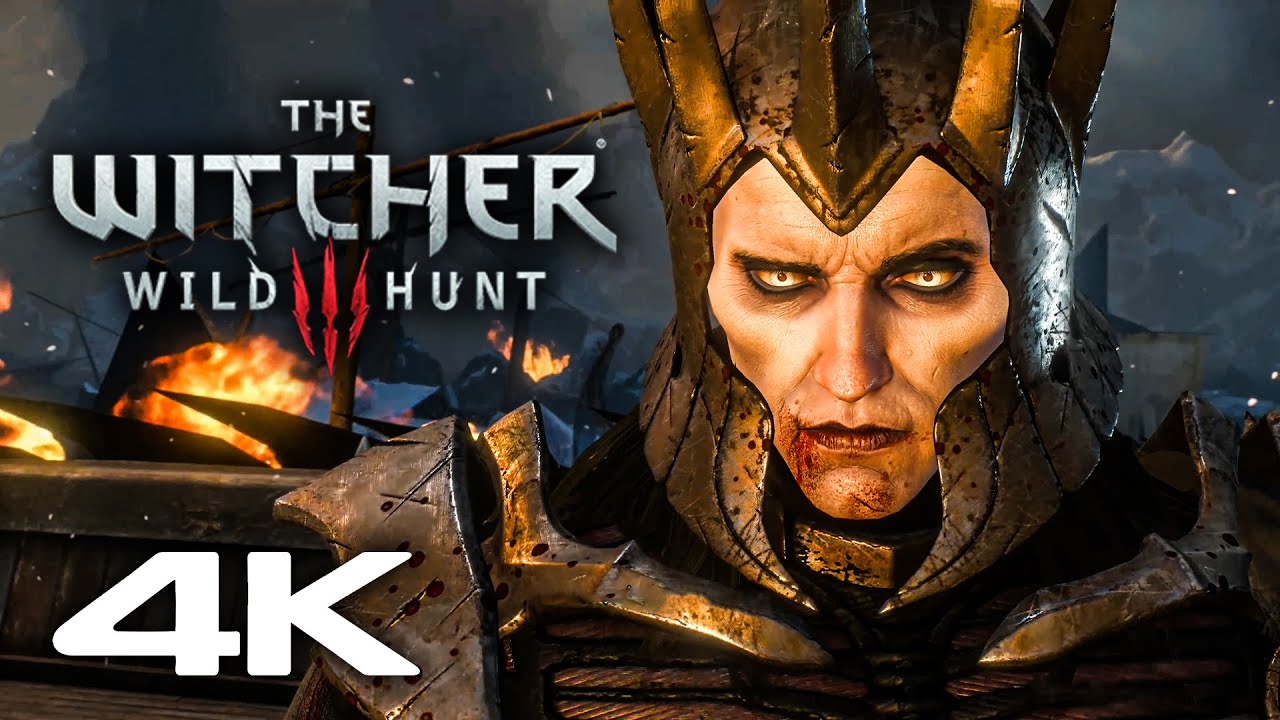 The Witcher 3 Wild Hunt Boss Fight & Ending Scene 4K - YouTube