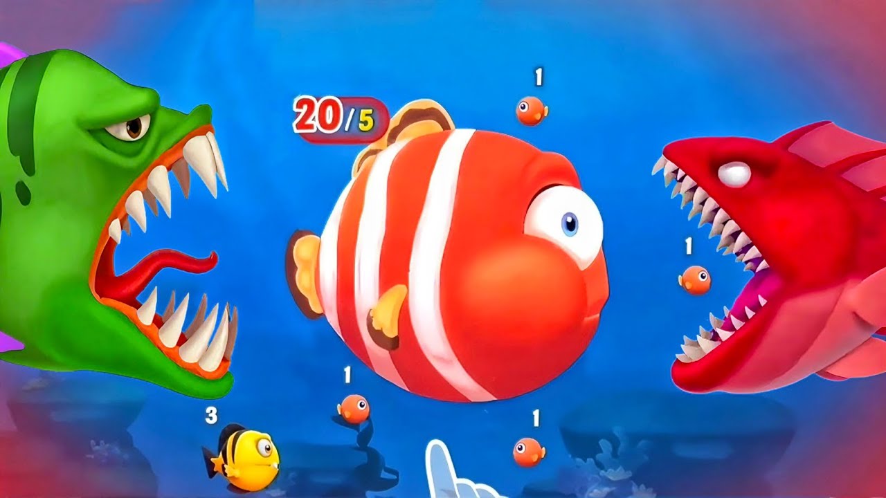 Fishdom 🐟 Monster Shark Extreme Attack 🔥 Fish Rescue from Monster Shark ...