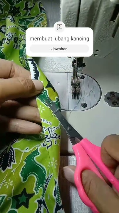 tutorial membuat lubang kancing - YouTube